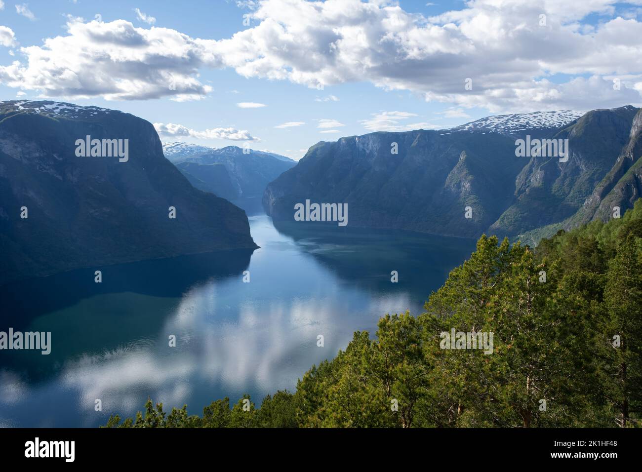 Wonderful landscapes in Norway. Vestland. Beautiful scenery of Aurland ...