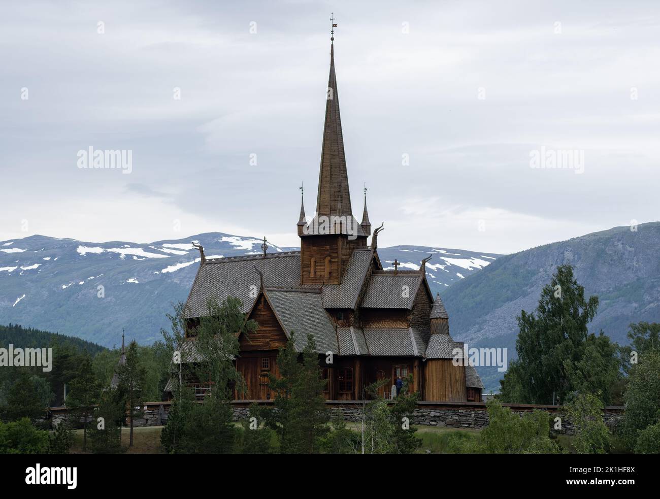 Lom, Norway - June 22, 2022: Lom Stave Church is a parish church of the ...