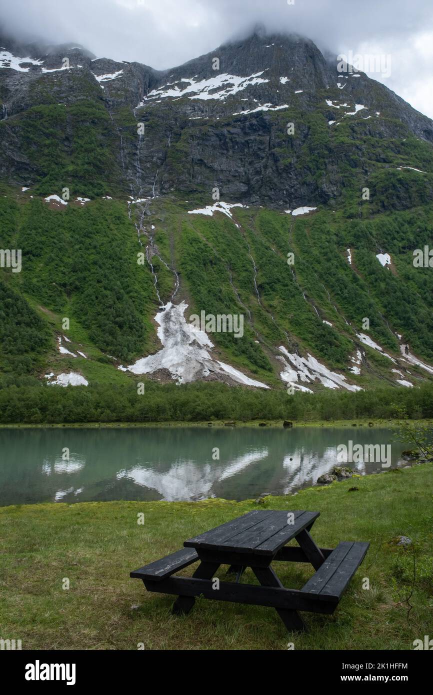 Wonderful landscapes in Norway. Vestland. Beautiful scenery of ...