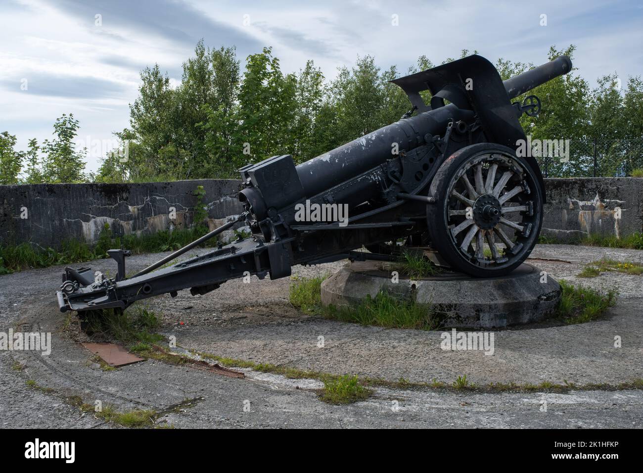 Floro, Norway - June 25, 2022: Floro costal Fort was built by the ...