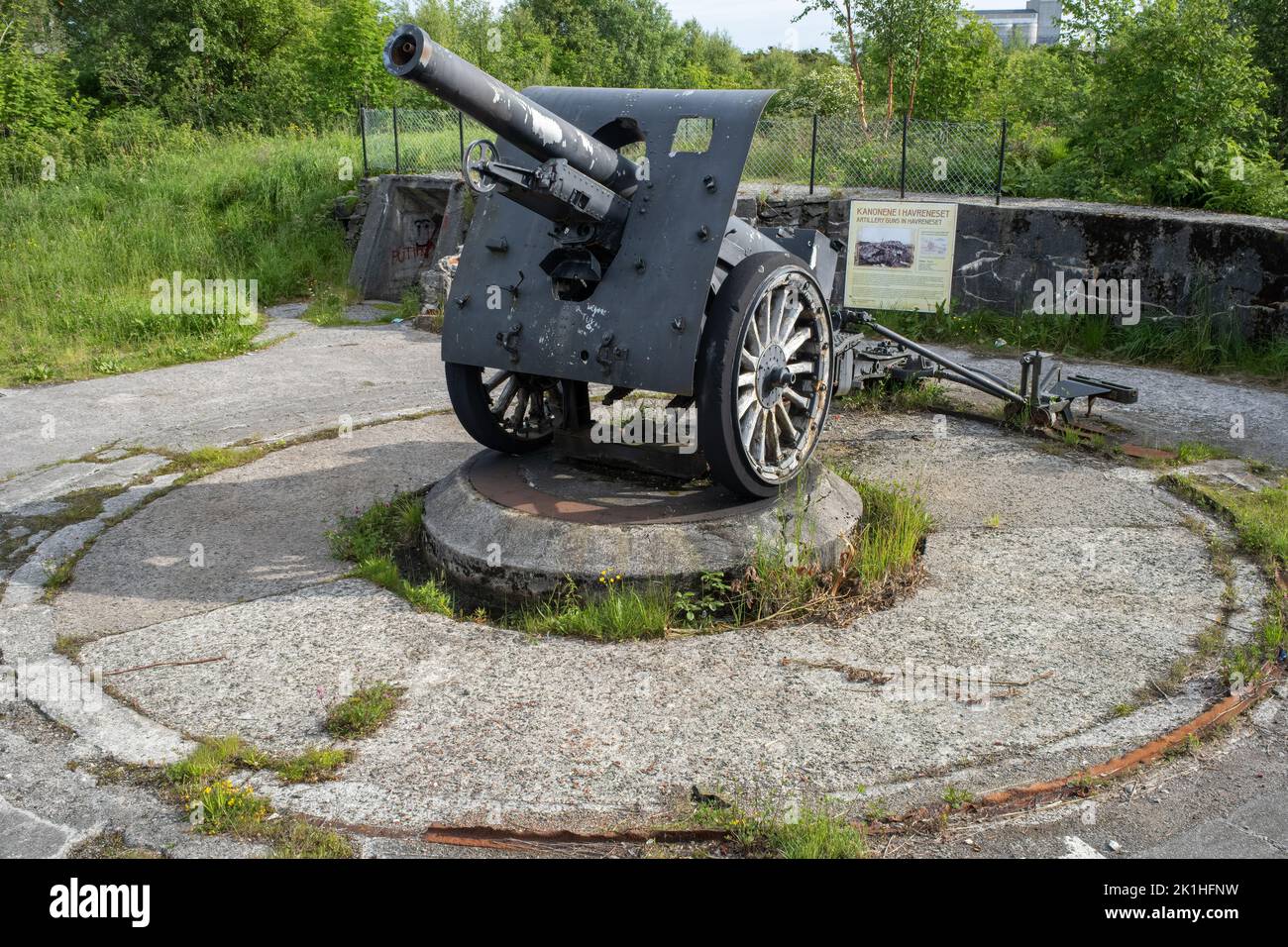 Floro, Norway - June 25, 2022: Floro costal Fort was built by the ...
