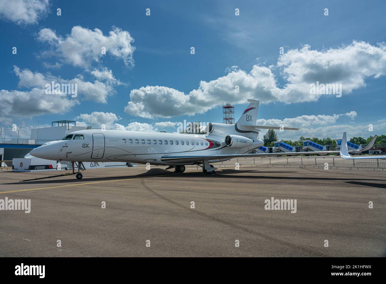 A Huge and newly developed large Dassault Falcon 8X Business Jet on the ...
