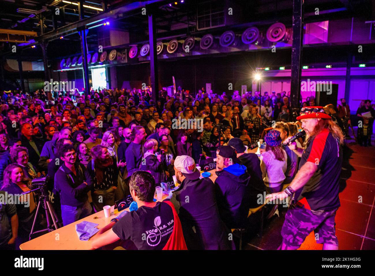 Thousands of people watch the pepper eating contest during the Dutch ...