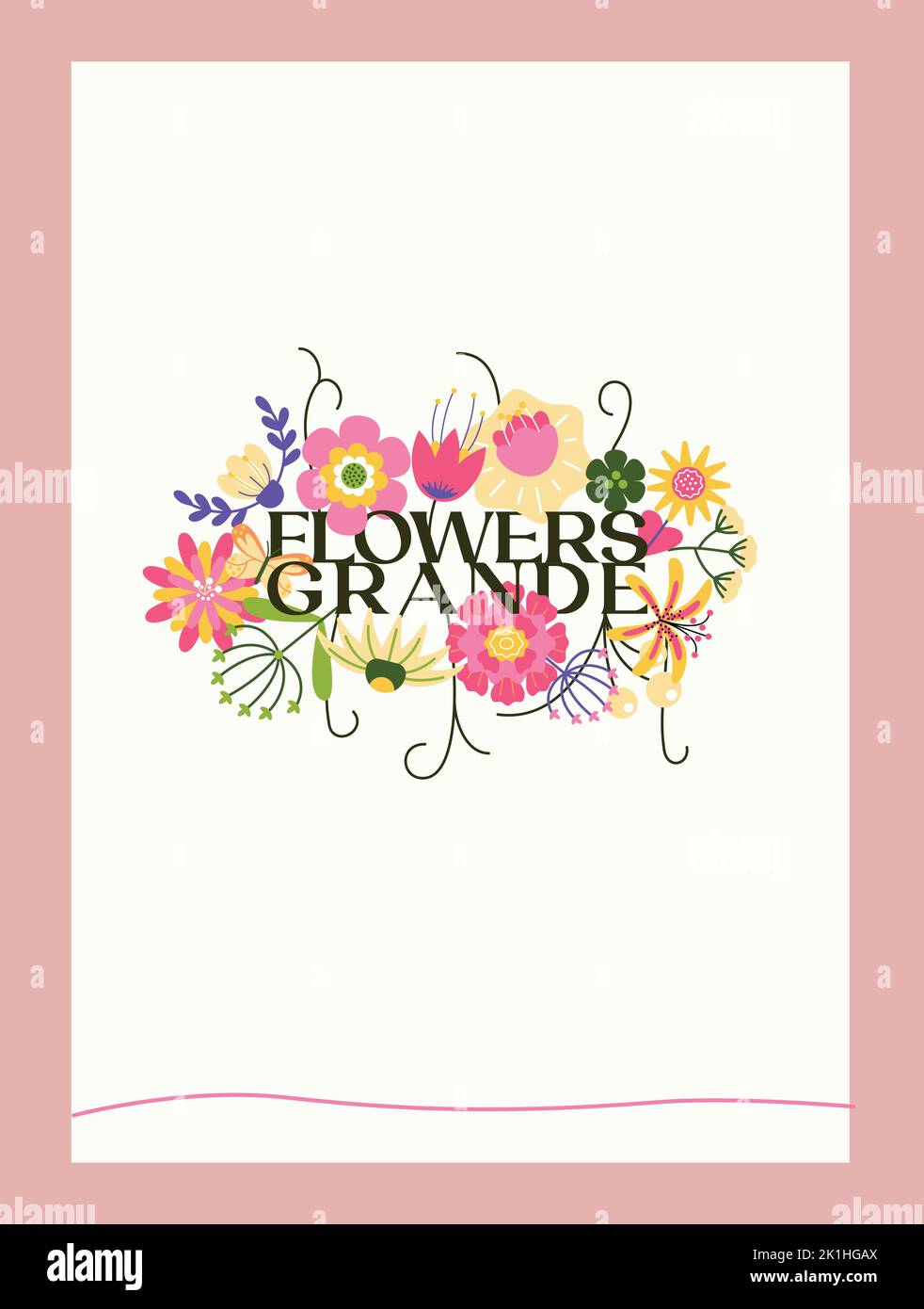 Beautiful flower poster Stock Vector Image & Art - Alamy