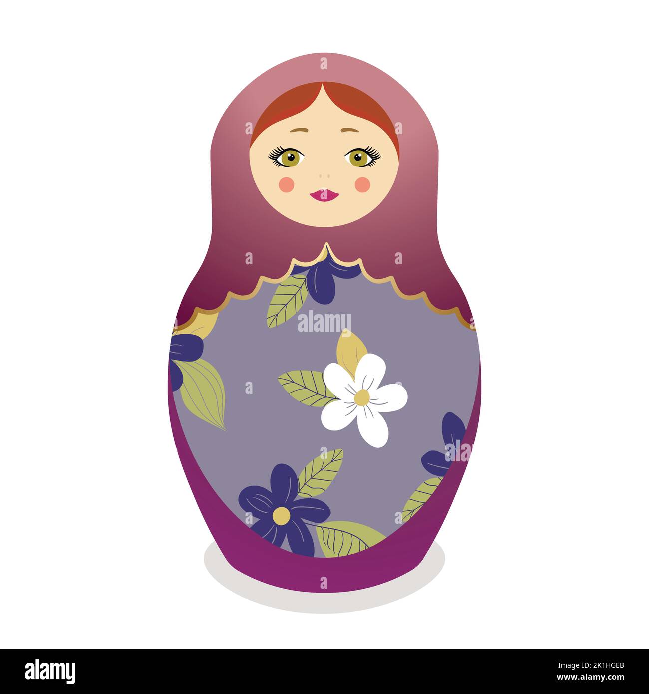 Russian Matryoshka. Traditional Russian folklore dolls with big eyes ...