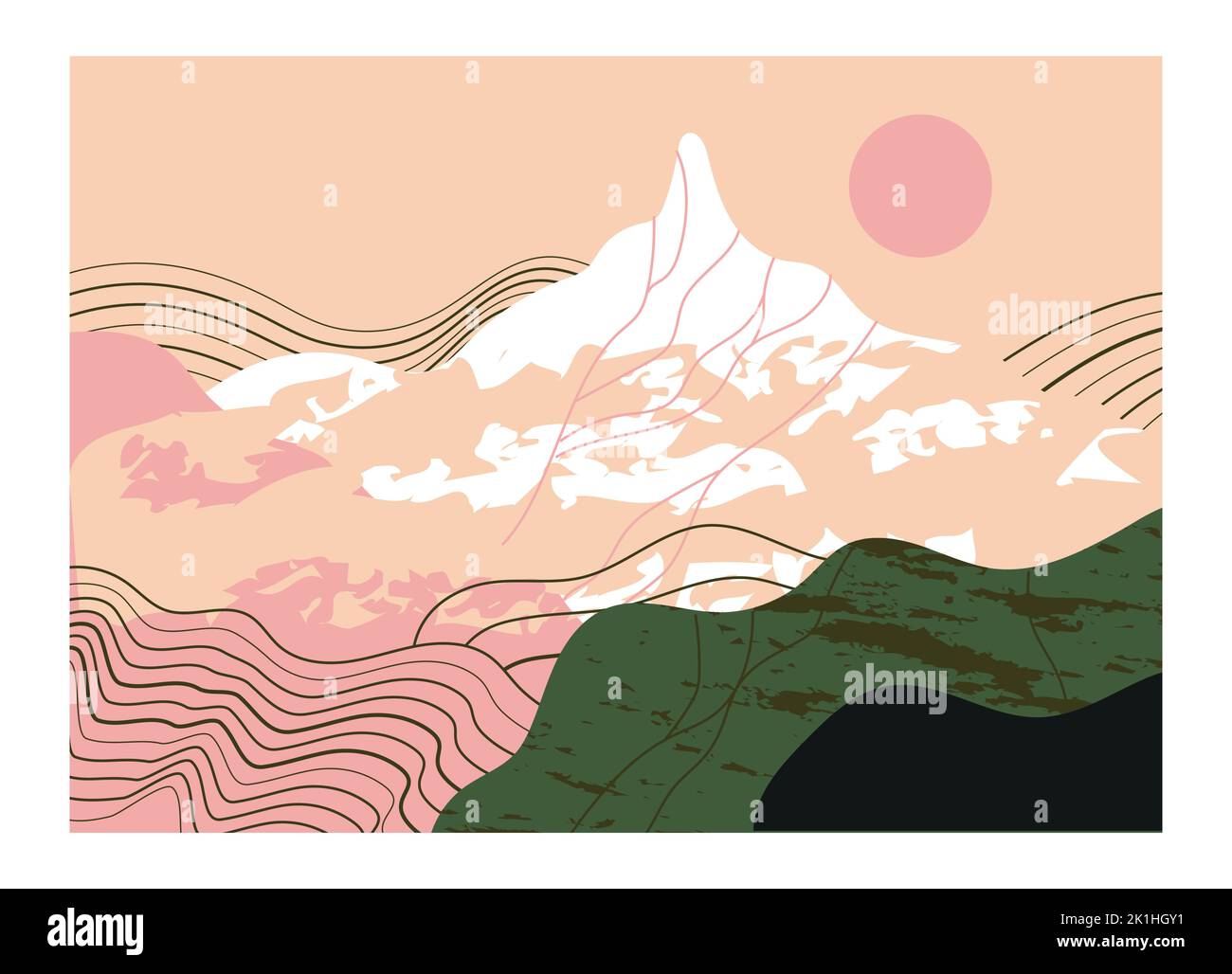 Minimalistic mountain background Stock Vector Image & Art - Alamy