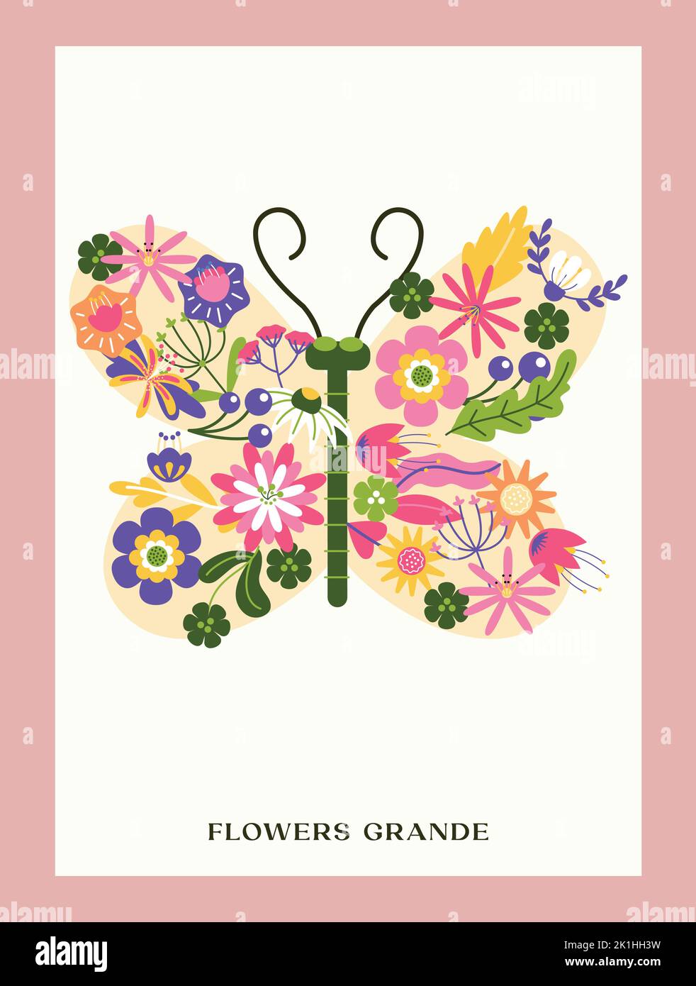 Beautiful flower poster Stock Vector Image & Art - Alamy
