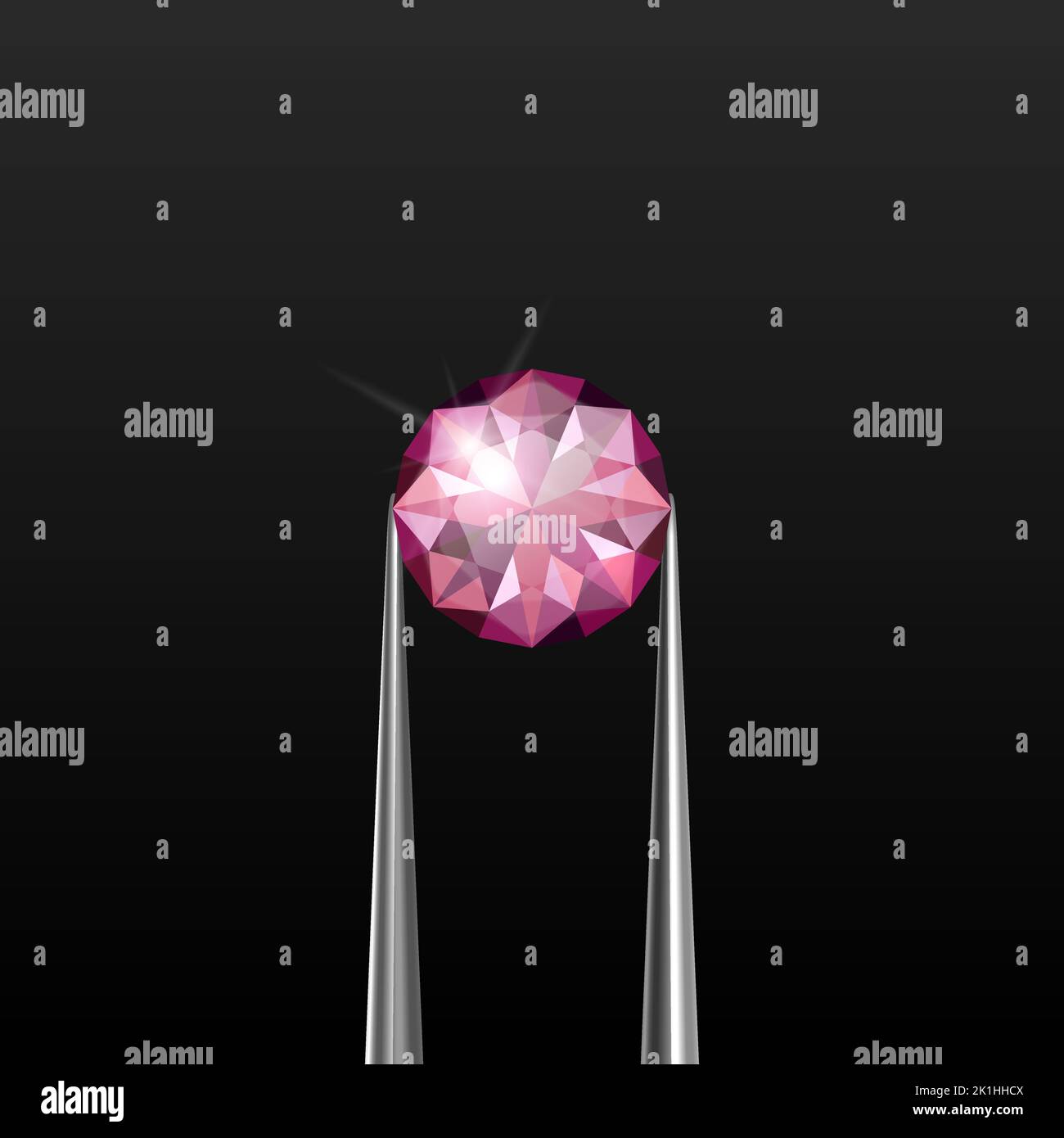 Gemstones gems crystals pink Stock Vector Images - Alamy