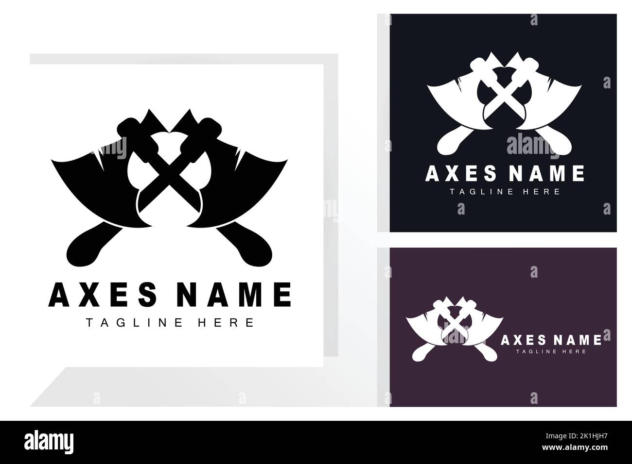 Ax Logo Design, War Tool Illustration and Woodcutter Vector Stock ...