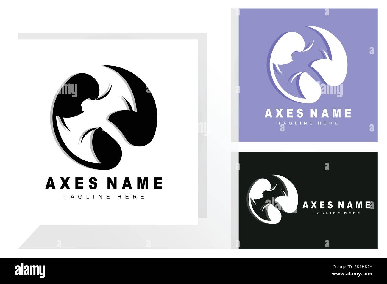 Ax Logo Design, War Tool Illustration and Woodcutter Vector Stock ...