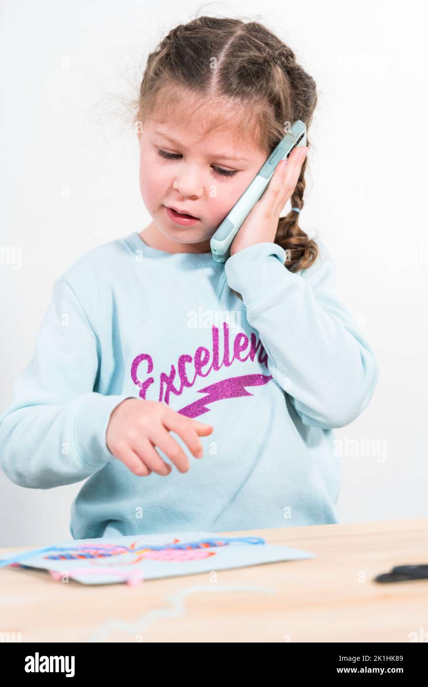 Talking on the phone Stock Photo - Alamy