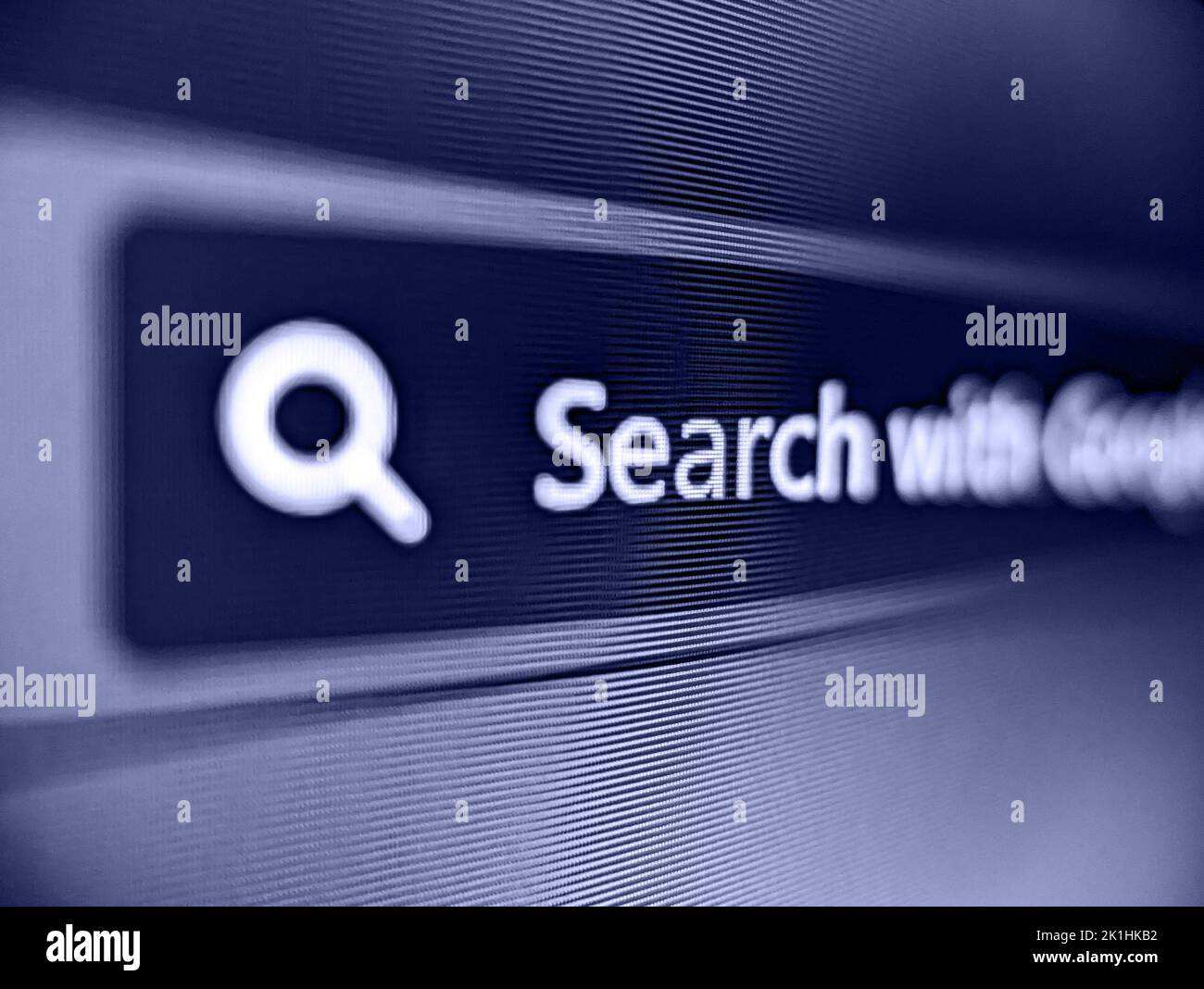 A pixelated closeup view of an internet browser UI with a search input ...