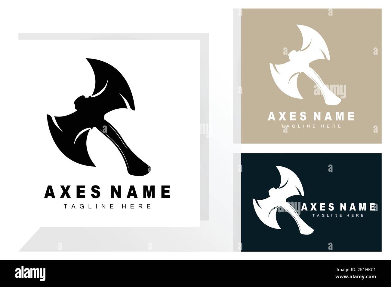 Ax Logo Design, War Tool Illustration and Woodcutter Vector Stock ...