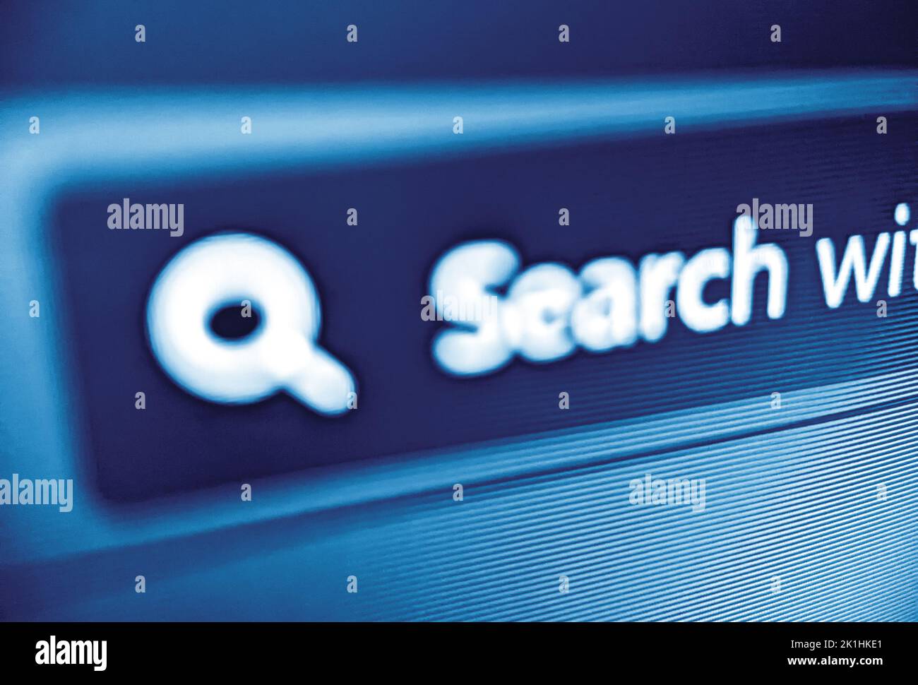 Pixelated closeup of an internet web browser search bar with focus blur ...