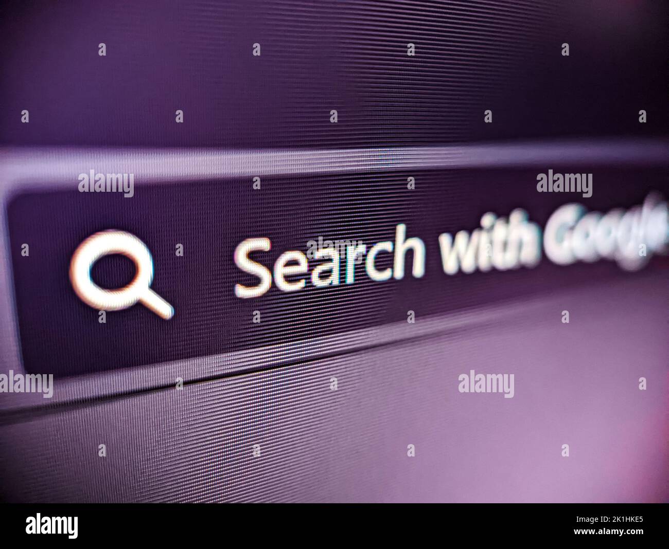 Closeup view of an internet web browser search box displayed on a ... Closeup view of an internet web browser search box displayed on a ...