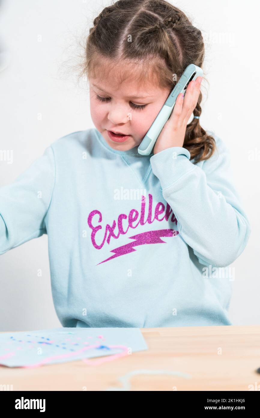 Talking on the phone Stock Photo - Alamy