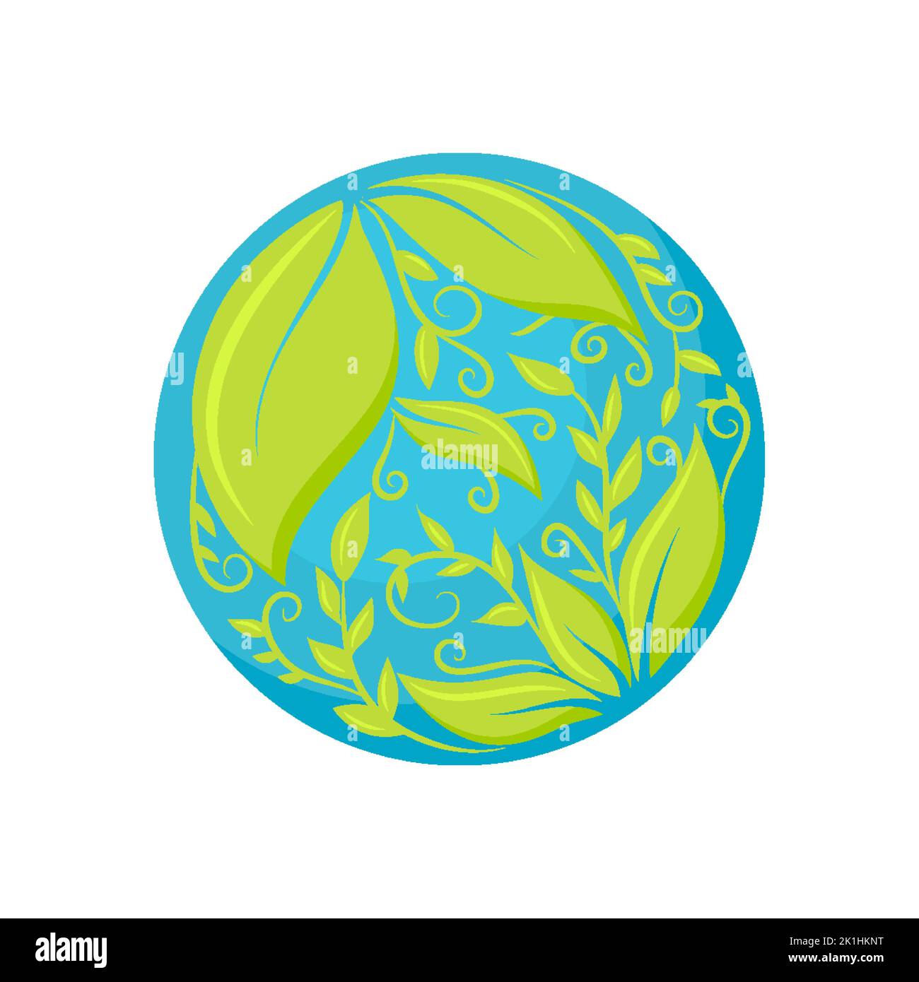 Planet Earth blooming clean green zero waste flat. Conserve nature save ...