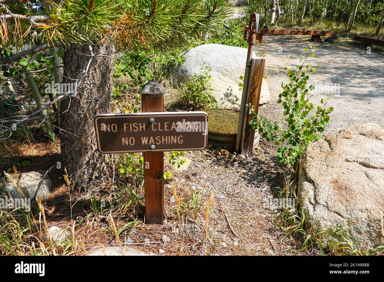 Fresh water faucet campground hi-res stock photography and images - Alamy