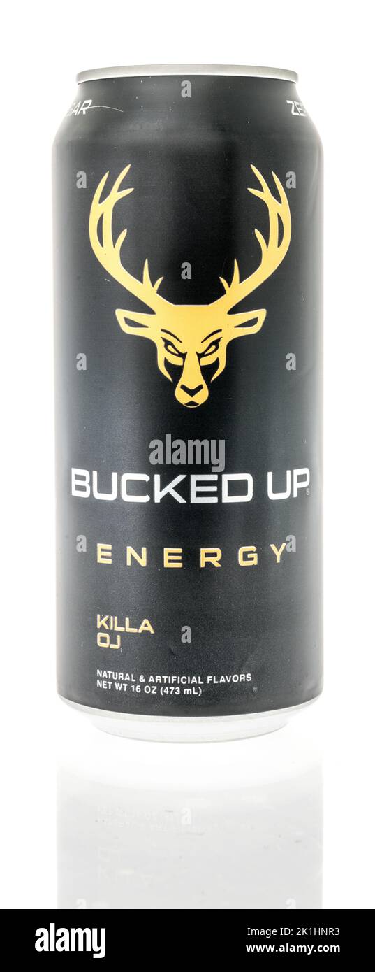 Winneconne, WI - 11 September 2022: A can of Bucked up energy drink on ...