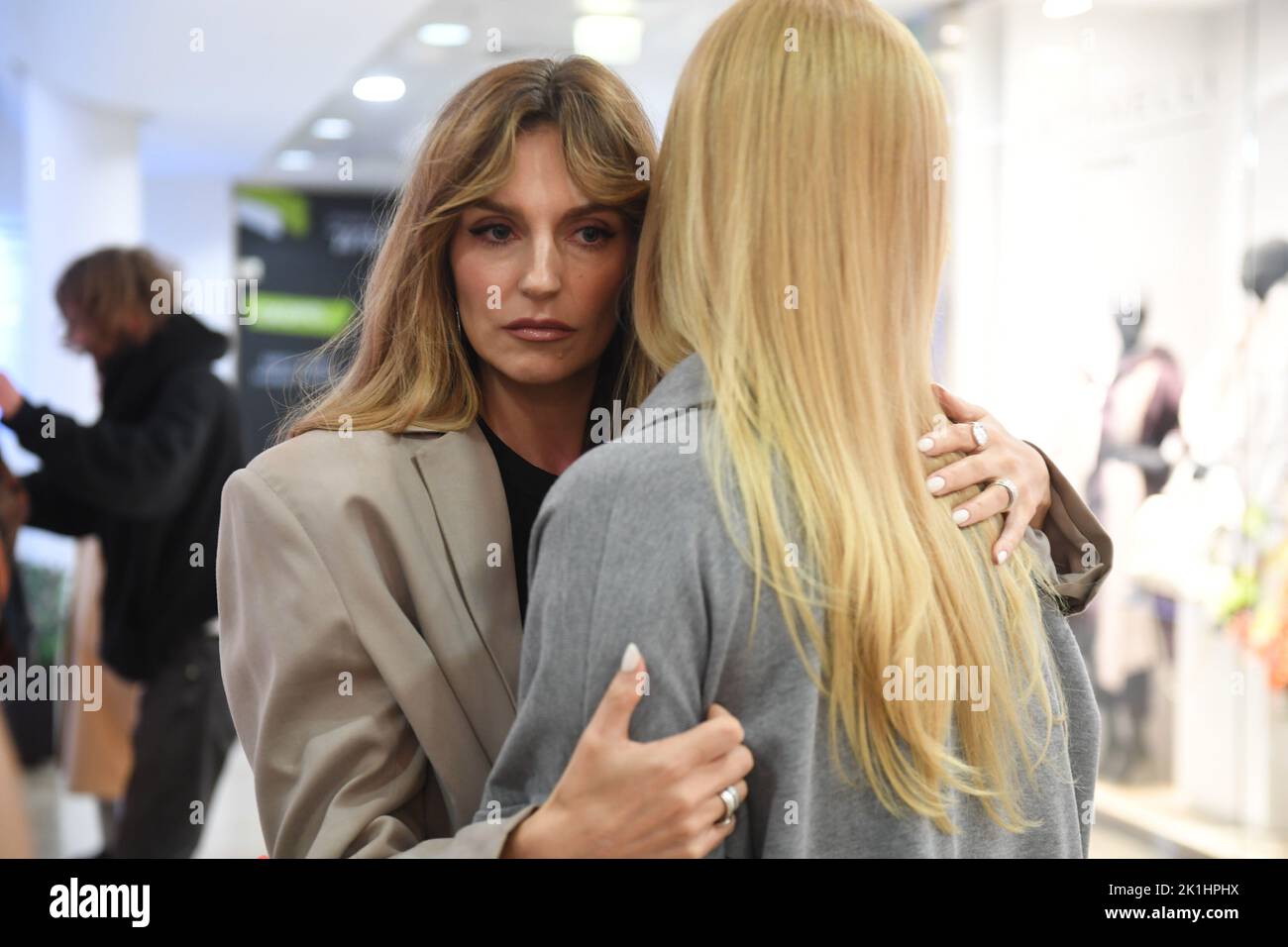 Moscow. The singer Aleksandra Savelyeva and the actress Olesya ...