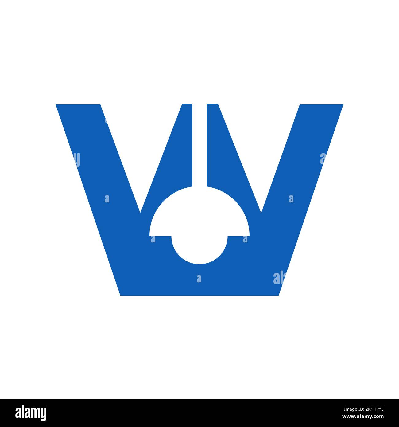 Letter W Lamp Logo Combined With Hanging Lamp Vector Template Stock ...