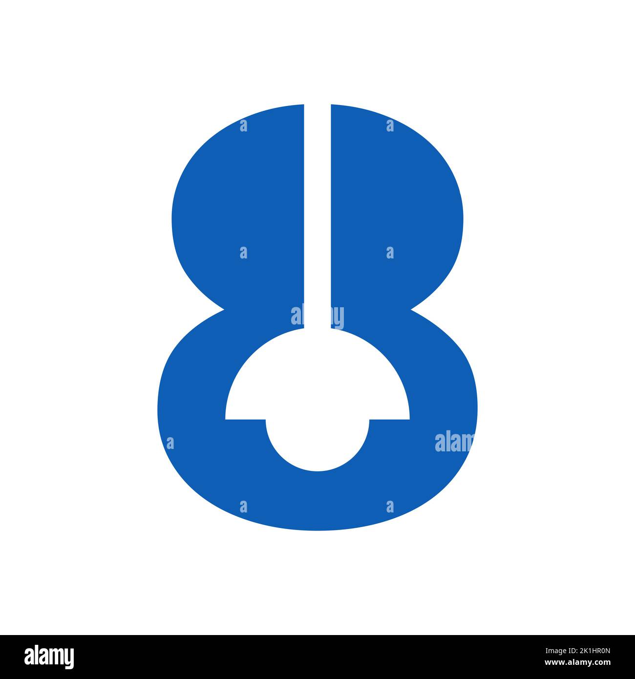 Letter 8 Lamp Logo Combined With Hanging Lamp Vector Template Stock ...