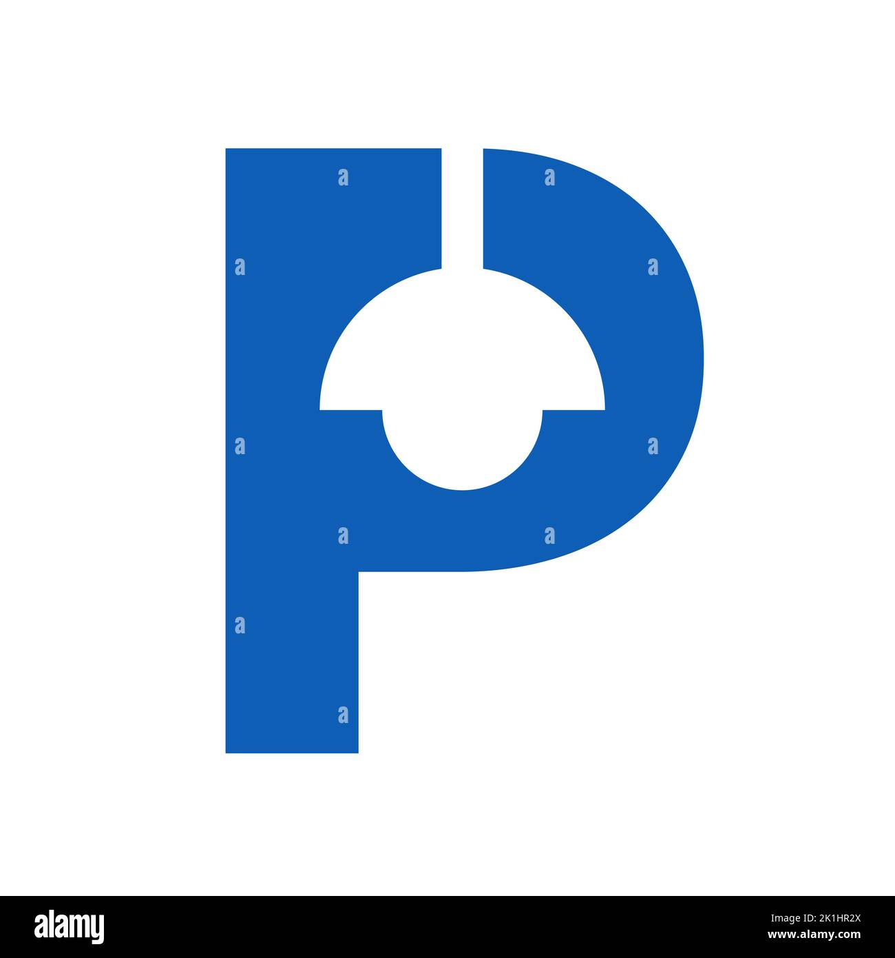 Letter P Lamp Logo Combined With Hanging Lamp Vector Template Stock ...