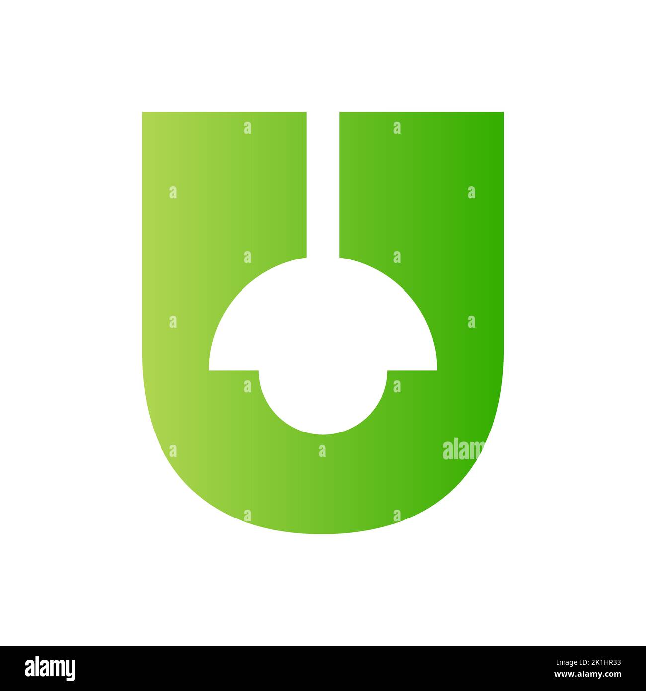 Letter U Lamp Logo Combined With Hanging Lamp Vector Template Stock ...
