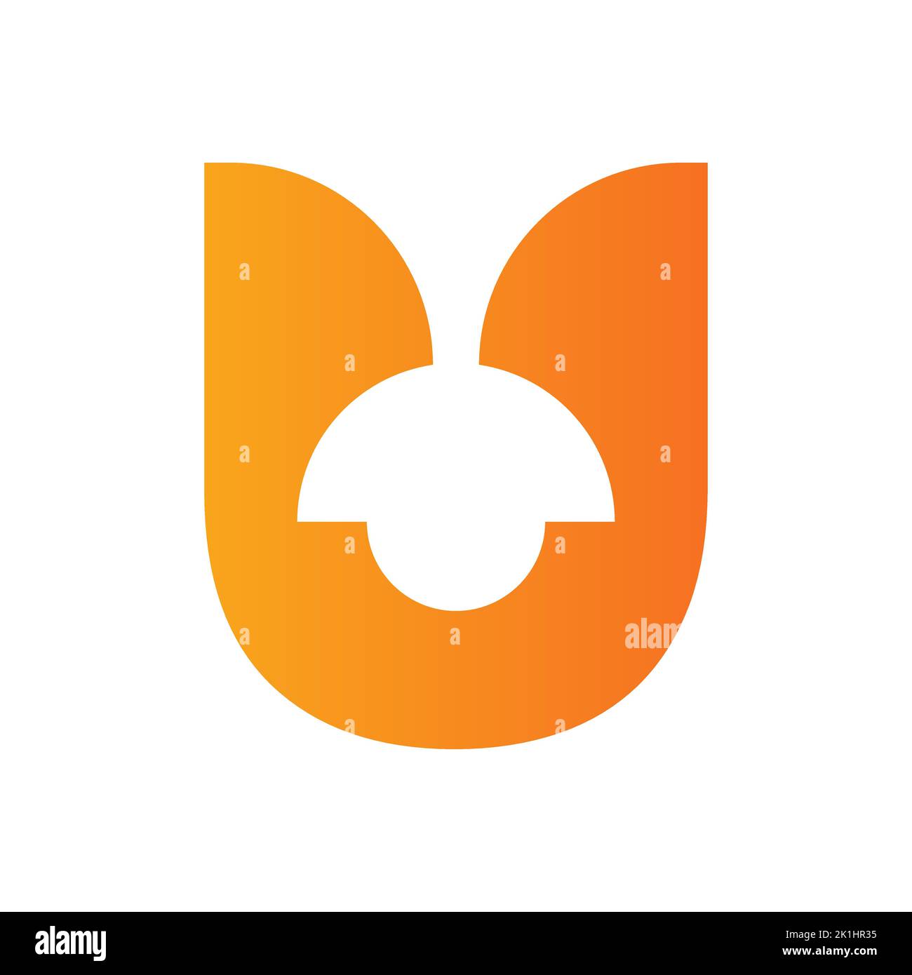 Letter U Lamp Logo Combined With Hanging Lamp Vector Template Stock ...