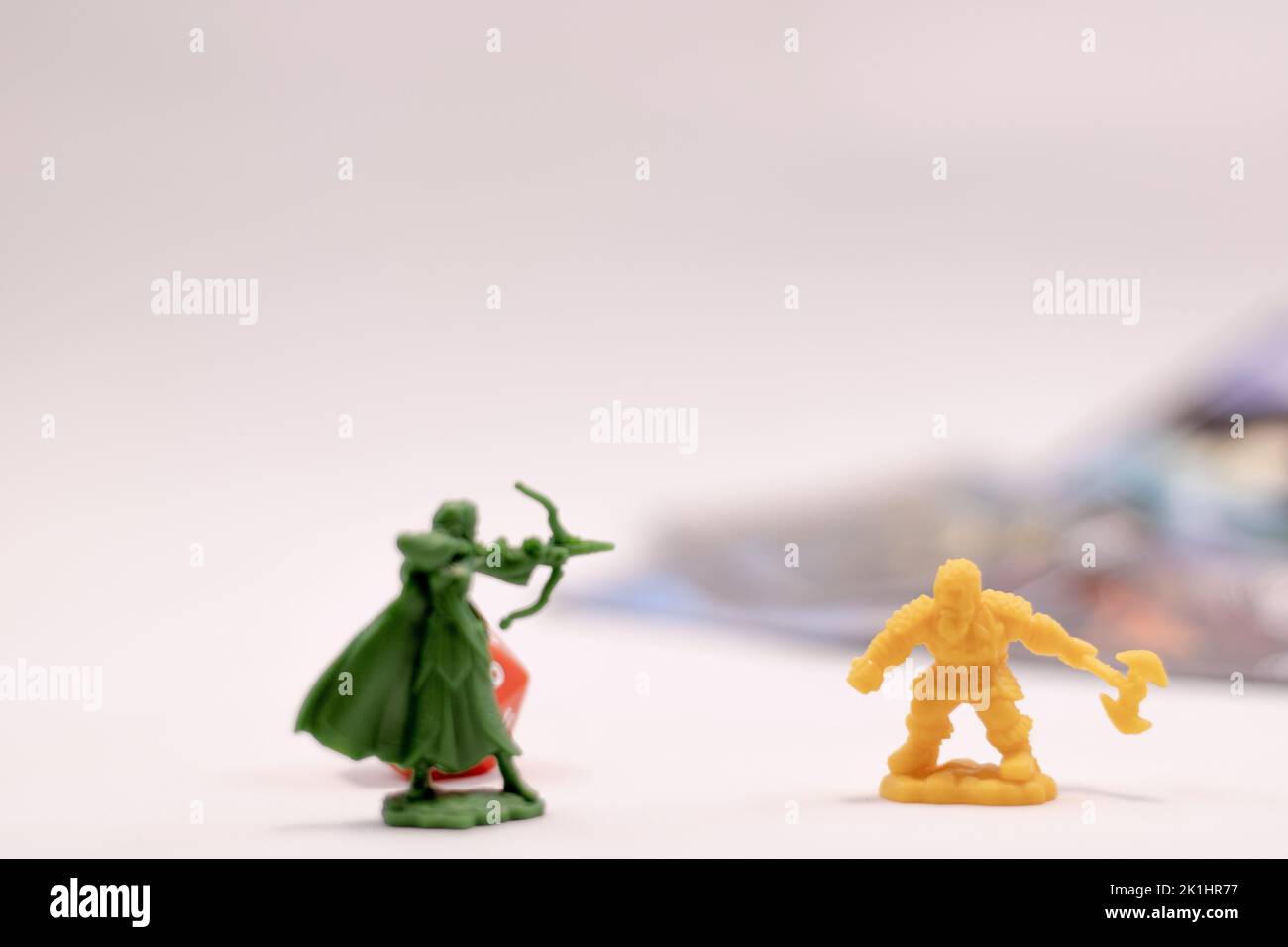 Role play game figures and cards in the background Stock Photo - Alamy