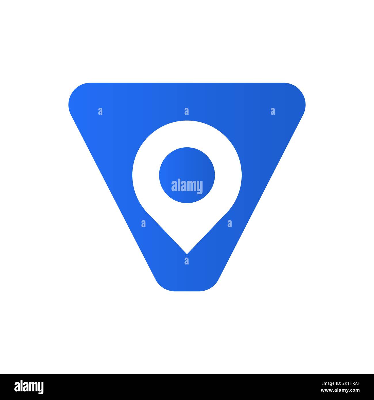 Letter V Location Logo Design Sign. Location Icon Concept With Alphabet ...