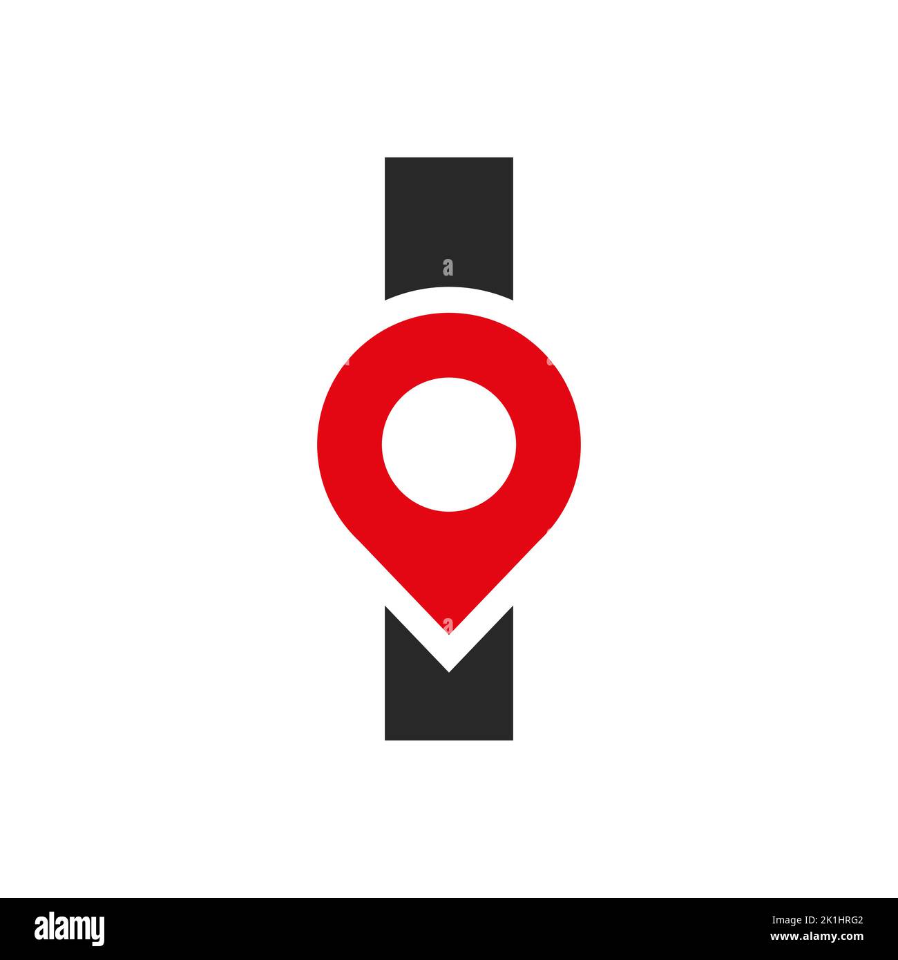 Letter I Location Logo Design Sign. Location Icon Concept With Alphabet ...