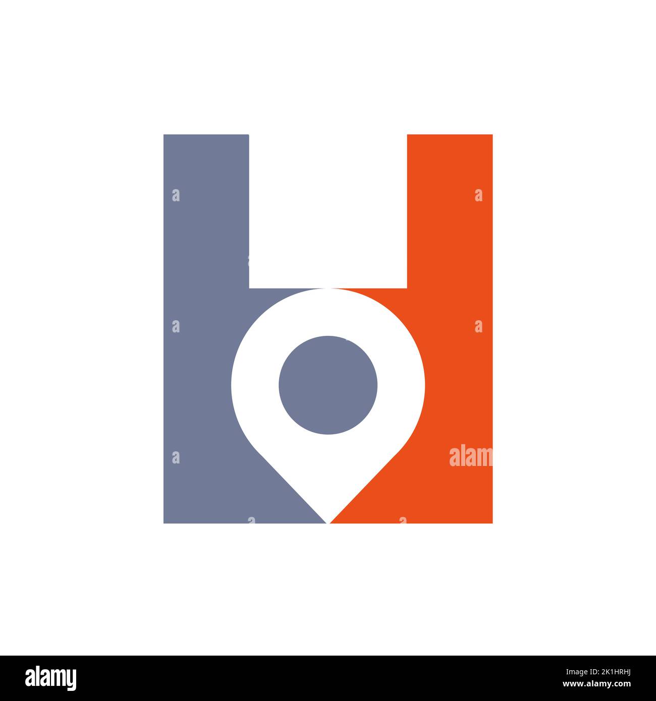 Letter H Location Logo Design Sign. Location Icon Concept With Alphabet ...