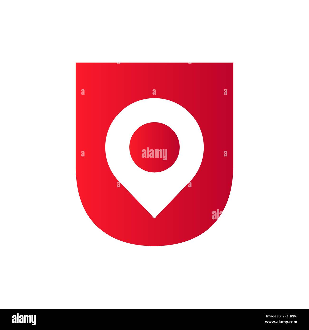 Letter U Location Logo Design Sign. Location Icon Concept With Alphabet ...