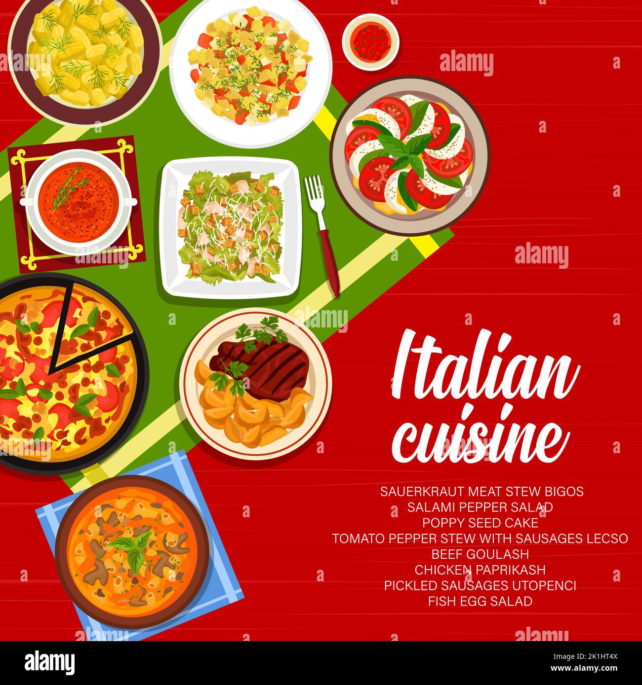 Caprese salads Stock Vector Images - Alamy