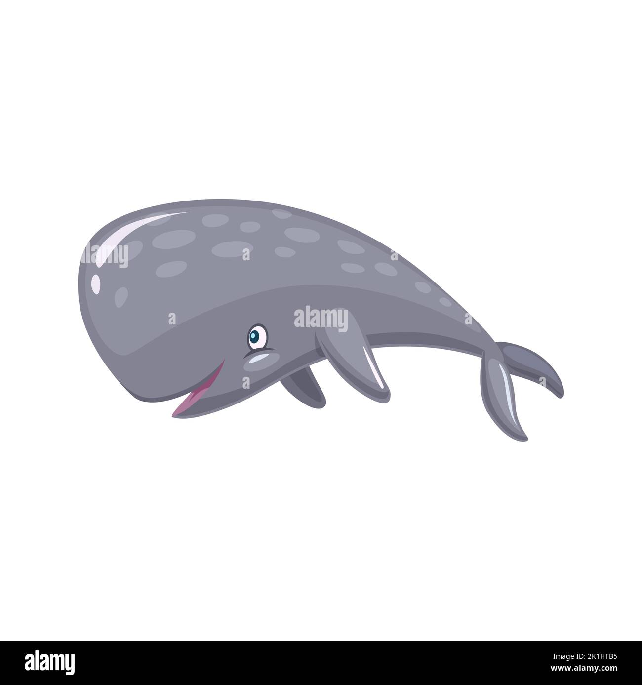 Cartoon cachalot or sperm whale character, sea and ocean water animal ...