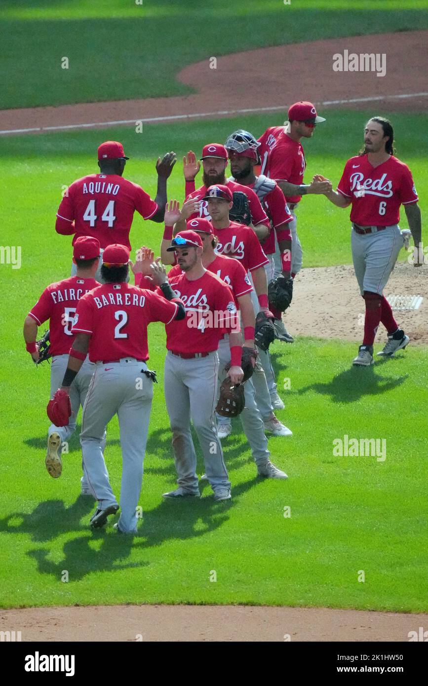 Cincinnati reds celebrate win hi-res stock photography and images - Alamy