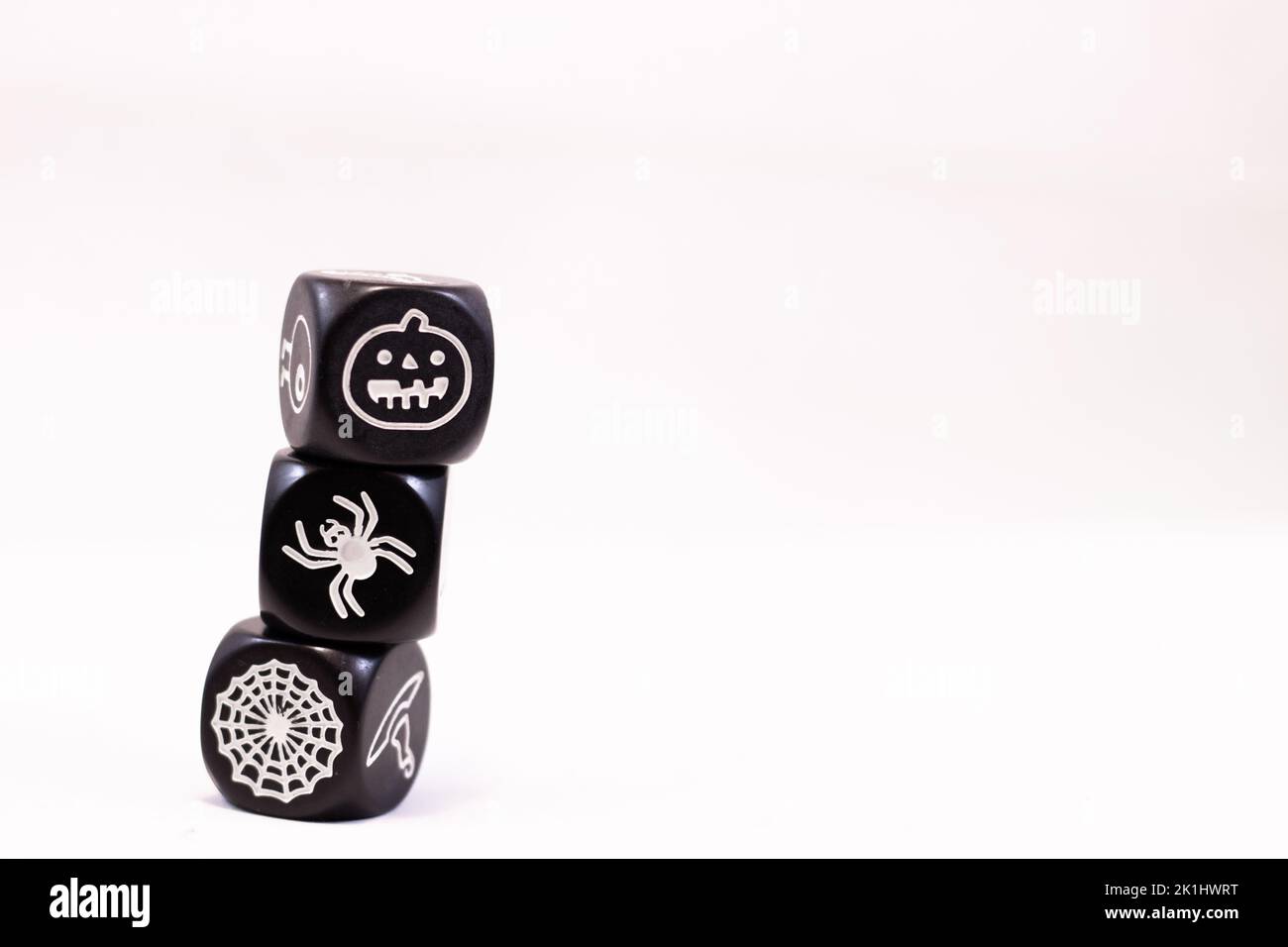 Magic dices with symbols for fantasy games Stock Photo - Alamy