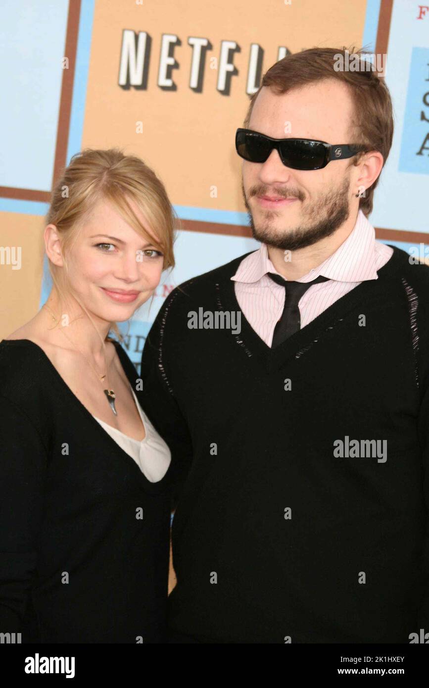 Michelle Williams and Heath Ledger attend the 21st Independent Spirit ...