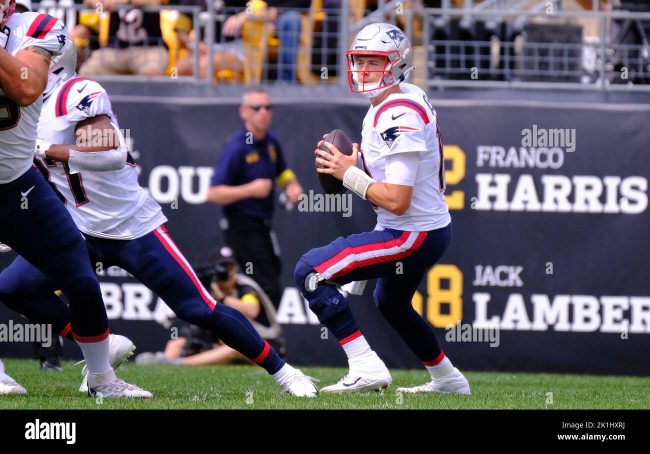 Acrisure Stadium. 18th Sep, 2022. Mac Jones #10 during the Pittsburgh ...
