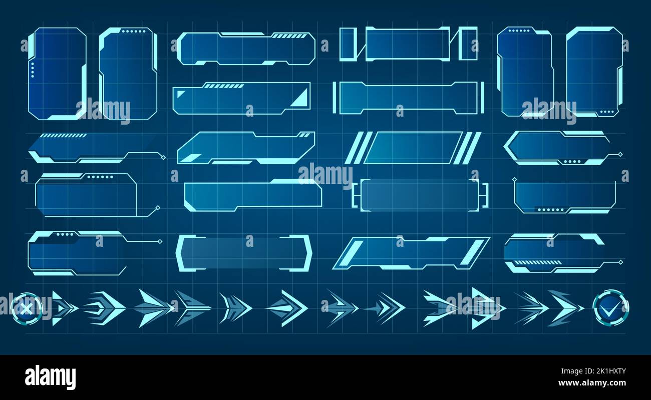 Tech Ui Frames Stock Vector Image And Art Alamy
