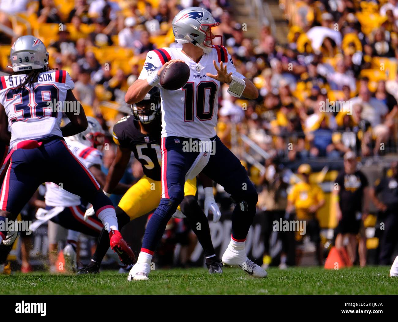 Acrisure Stadium. 18th Sep, 2022. Mac Jones #10 during the Pittsburgh ...