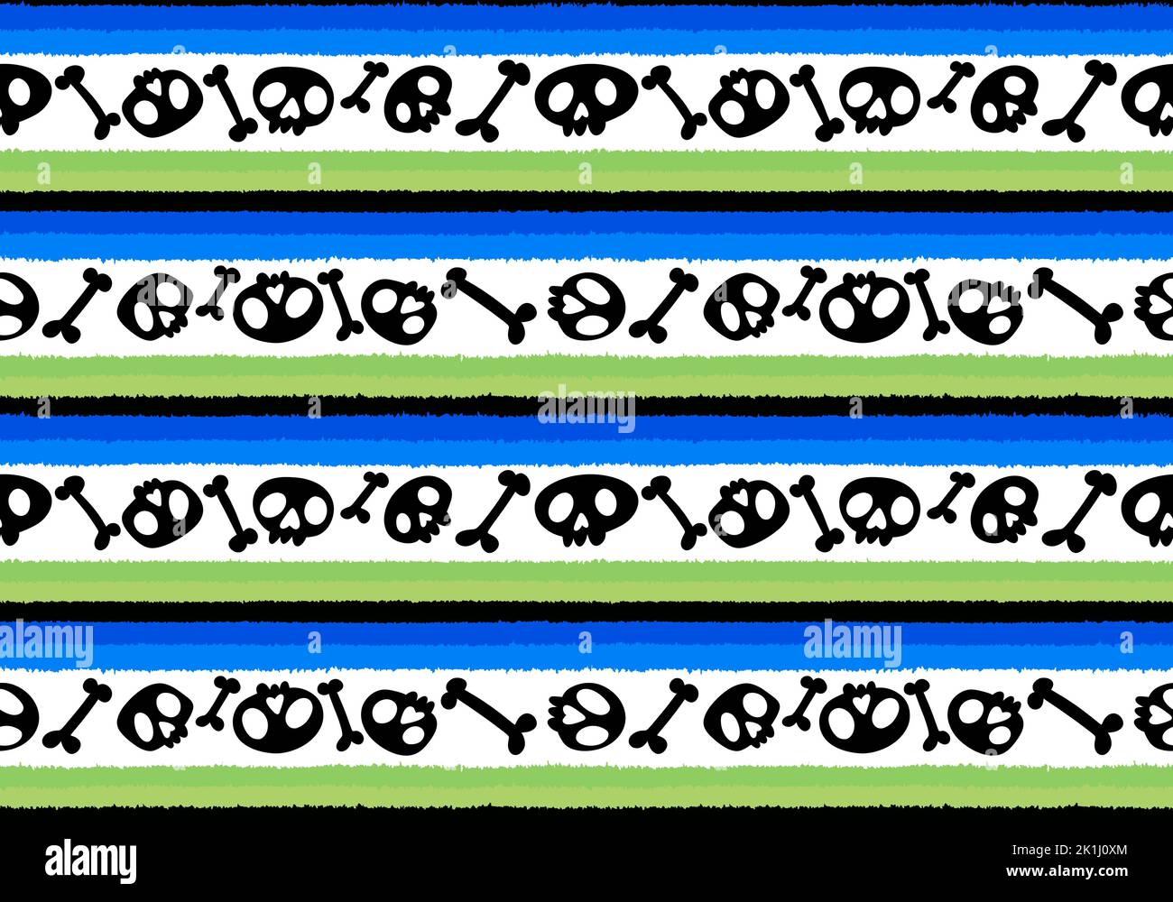 Halloween cartoon doodle seamless skulls pattern for wrapping paper and ...