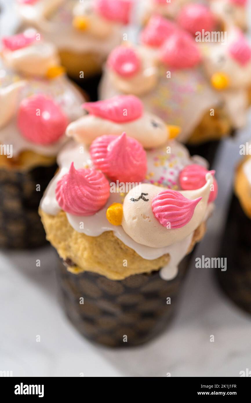 Mini Easter Bread Kulich Stock Photo - Alamy