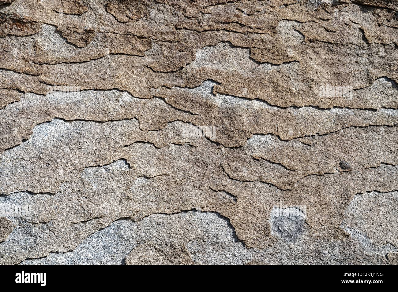 Abstract layered patterns on a rock surface at Castle Rocks State Park ...