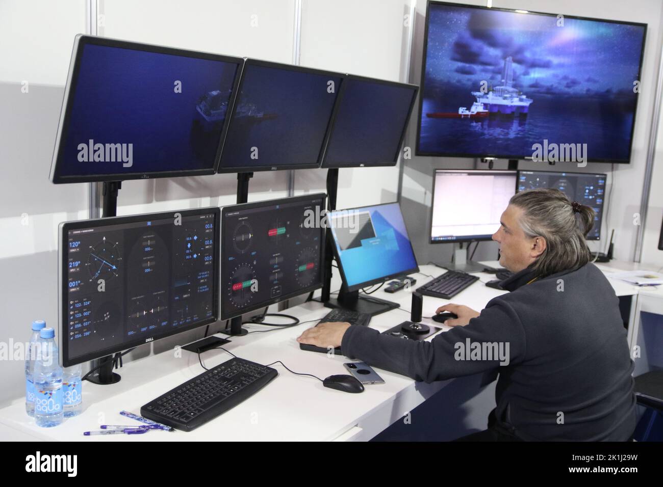 Warship Control Center on the St. Petersburg International Gas Forum ...