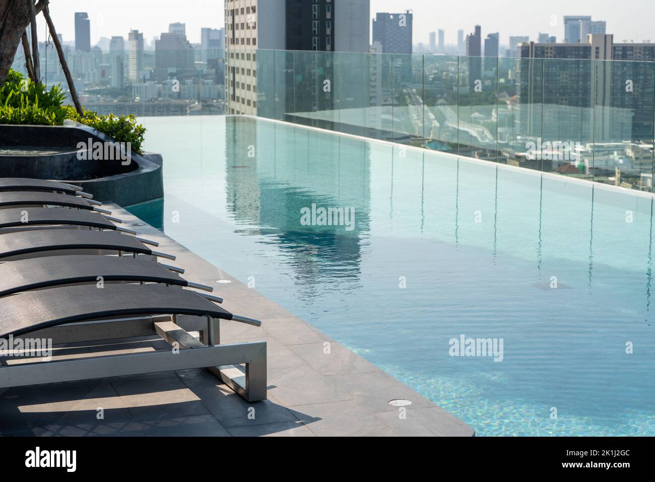 Swimming Pool on roof top of Condominium or Swimming of Hotel Coastline ...