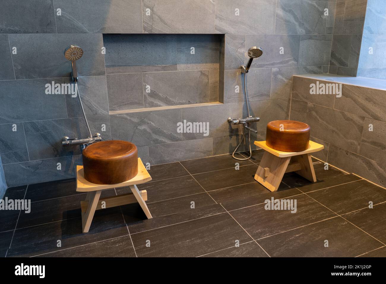 Sauna Spa Onsen In Hotel Japanese Hot Springs Spa Onsen Bath In The Condominium Or Hotel Stock