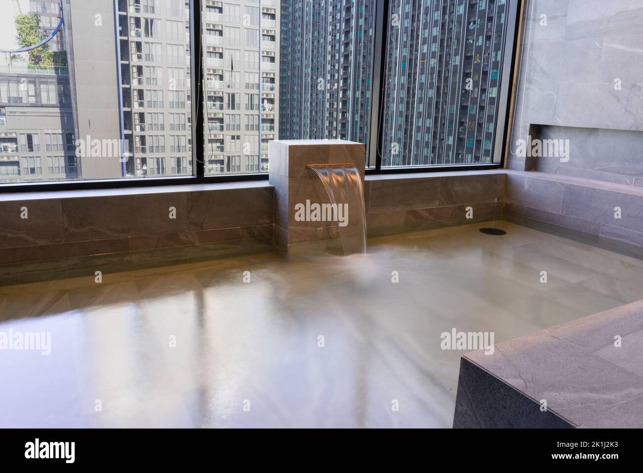 Sauna Spa Onsen in Hotel. Japanese Hot Springs Spa Onsen Bath in the Condominium or Hotel Stock ...