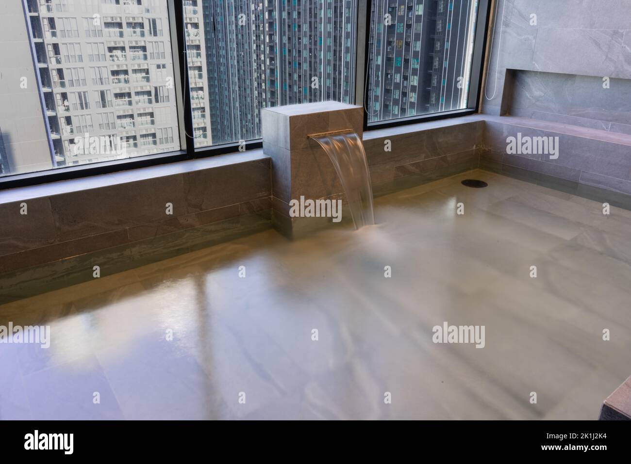 Sauna Spa Onsen In Hotel Japanese Hot Springs Spa Onsen Bath In The Condominium Or Hotel Stock